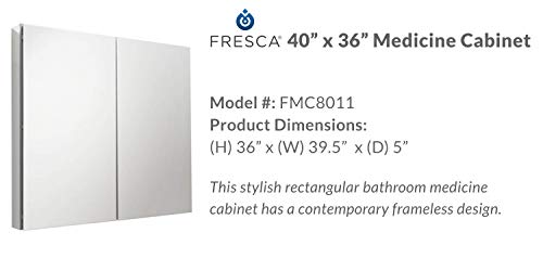 Fresca 40" Wide x 36" Tall Bathroom Medicine Cabinet w/Mirrors