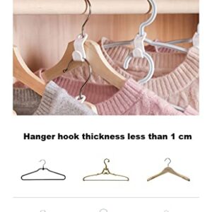 Meiwlong 20 PCS Clothes Closet Hanger Connector Hooks Plastic Organizer Space Saving Extender Cascading Heavy Duty Outfit Non Slip Lightweight Strong Overlay Storage White