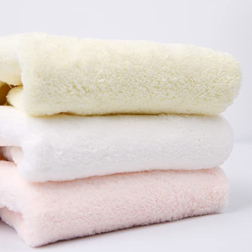 3 Pack Cute Hand Towels, Bathroom Towels with Hanging Loop, Children Hand Towel Animals, Microfiber Coral Fleece Absorbent Hand Towel for Kitchen Bathroom Bedroom (3pcs)