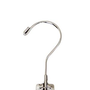 NAHANCO SKT12HU, 12" Metal Skirt/Pant Hanger with Loop Back Swivel Hook and Adjustable Clips, High Polished Chrome (Pack of 25)