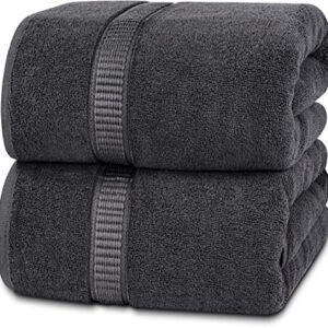 Utopia Towels – Bundle of Jumbo Bath Sheets & Hand Towels (8 Pack) - Ring Spun Cotton, Ultra Soft and Highly Absorbent - Hotel & Spa Quality Towels (Grey)