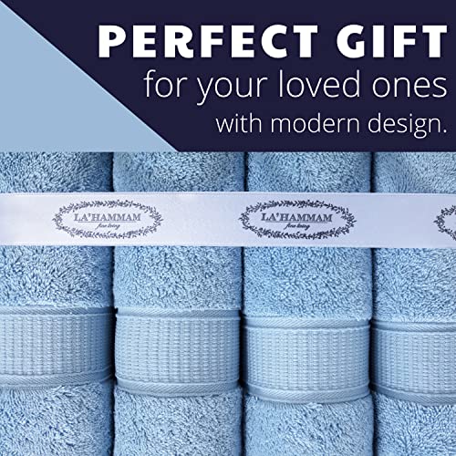 Dad Birthday Gift Embroidered Hand Towels for Bathroom, Best Dad Gifts for Dad from Daughter & Son, 100% Turkish Cotton Customized 2 Piece Hand Towel Set for Grandpa, Blue