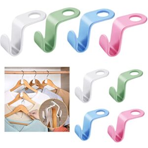 clothes hanger connector hooks,hincell 120pcs thickened hanger hooks for clothes hanger extender cascading hangers, outfit hangers connection hook, space saving organizer for heavy duty clothes closet