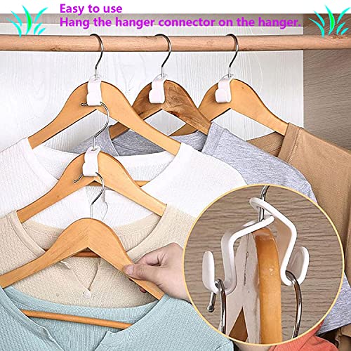 Clothes Hanger Connector Hooks,Hincell 120pcs Thickened Hanger Hooks for Clothes Hanger Extender Cascading Hangers, Outfit Hangers Connection Hook, Space Saving Organizer for Heavy Duty Clothes Closet