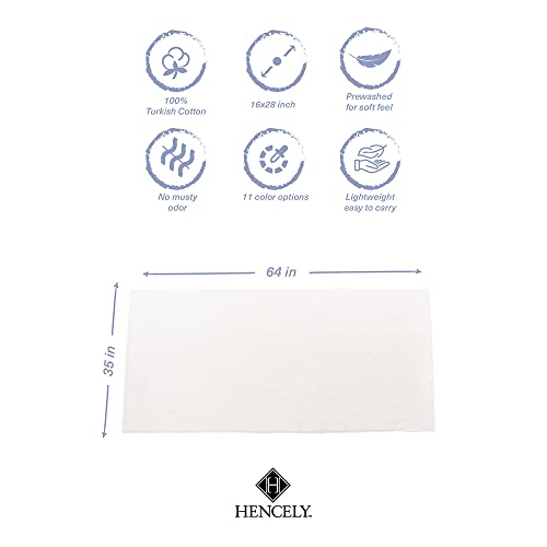 Hencely Towels, Hand Towel Set of 2 (16x 28 inches) Soft Turkish Cotton Absorbent and Quick Dry Face Towel (Hand Towels 2 Pack, Ivory)