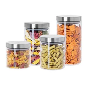 oggi food storage container set, 28, 36, 48, 60 oz, clear