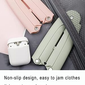 Travel Hangers Foldable - Portable Hangers, Multi-Functional & Mini Hanger for Women Travel - 2 Pack of Drying Cloth Hangers (Pink)