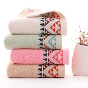 Pidada Hand Towels Set of 2 Indian Geometric Pattern 100% Cotton Soft Decorative Towel for Bathroom 13.4 x 29.5 Inch (Brown)