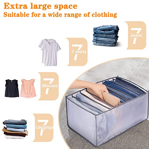 NEW 2 PCS Upgraded Clothes Organiser 40*30*25 Size Clothes Organiser Folding Wardrobe Organiser for Adult Jeans and Trousers