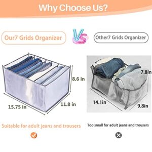 NEW 2 PCS Upgraded Clothes Organiser 40*30*25 Size Clothes Organiser Folding Wardrobe Organiser for Adult Jeans and Trousers