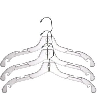 Only Hangers 25 Pcs. Clear 17" Dress Hangers.