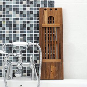 SDGH Bath Tub Shelf Rack Multi-Purpose Bathtub Board Tablet with Extending Sides Bathroom Bath Caddy Tray