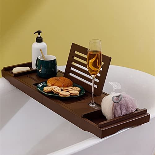 SDGH Bath Tub Shelf Rack Multi-Purpose Bathtub Board Tablet with Extending Sides Bathroom Bath Caddy Tray