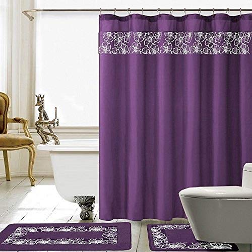 Daniel's Bath 15PC Purple 15 Piece Lilian Bath Set