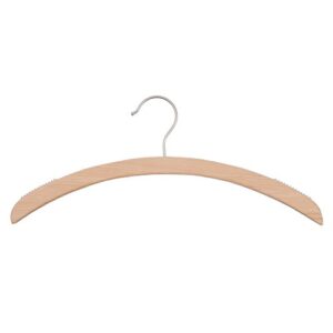 nahanco 40617hu wooden shirt hangers, home use, retro series, low gloss beech (pack of 25)