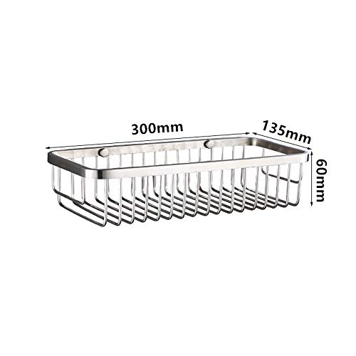 Thwarm Shelves Shower Basket 304 Stainless Steel Brushed Square Basket Rack Basket Bathroom Single Layer Toilet Shampoo Shower Gel Shelf Shampoo Storage Rackfor Candy Conditioner