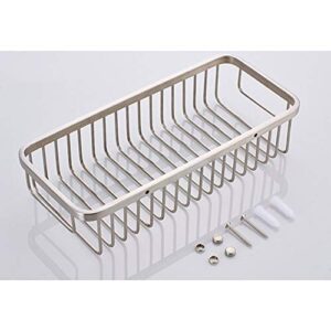 Thwarm Shelves Shower Basket 304 Stainless Steel Brushed Square Basket Rack Basket Bathroom Single Layer Toilet Shampoo Shower Gel Shelf Shampoo Storage Rackfor Candy Conditioner