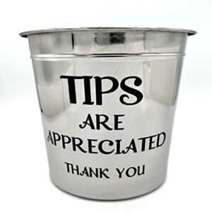 Tip Jar for Bartenders Money, Musicians Tip Jar for Money, Tip Jar for Restaurants, Tip Bucket for Money, Tip Cup for Coffee Shop