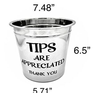 Tip Jar for Bartenders Money, Musicians Tip Jar for Money, Tip Jar for Restaurants, Tip Bucket for Money, Tip Cup for Coffee Shop