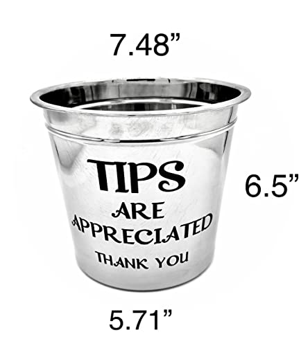 Tip Jar for Bartenders Money, Musicians Tip Jar for Money, Tip Jar for Restaurants, Tip Bucket for Money, Tip Cup for Coffee Shop