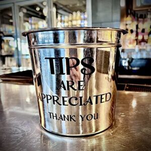 Tip Jar for Bartenders Money, Musicians Tip Jar for Money, Tip Jar for Restaurants, Tip Bucket for Money, Tip Cup for Coffee Shop