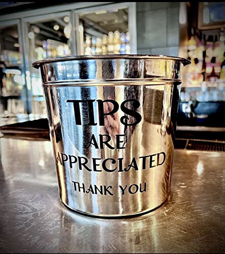 Tip Jar for Bartenders Money, Musicians Tip Jar for Money, Tip Jar for Restaurants, Tip Bucket for Money, Tip Cup for Coffee Shop