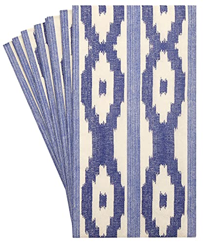 Decorative Paper Hand Towels Fingertip Towels Disposable Blue Bathroom Decor Modern Ikat Pak 64