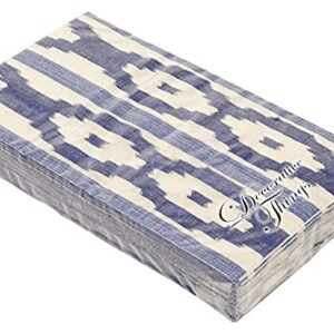 Decorative Paper Hand Towels Fingertip Towels Disposable Blue Bathroom Decor Modern Ikat Pak 64