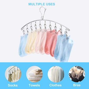 Seropy 40 Pack Metal Clothes Hangers and Clothes Drying Rack with 10 Clips(6 Pack) Stainless Steel Coat Hangers with Anti-Slip Notch