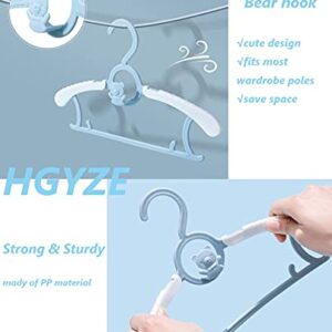 40pcs Baby Gift HGYZE Nursery Closet Hangers, Ultra-Thin Non-Slip and Extendable Laundry Infant Pant Hanger for Newborn Clothes - Adjustable Children Coat Hanger for Girl Boy Toddler Kid Child