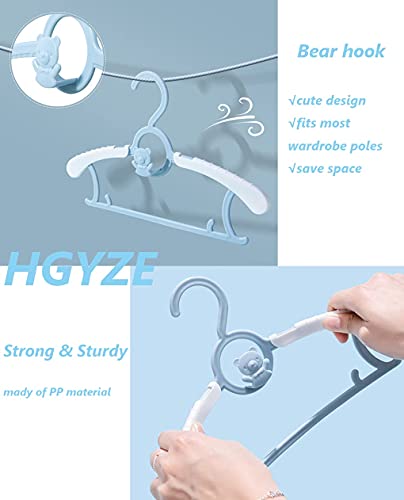 40pcs Baby Gift HGYZE Nursery Closet Hangers, Ultra-Thin Non-Slip and Extendable Laundry Infant Pant Hanger for Newborn Clothes - Adjustable Children Coat Hanger for Girl Boy Toddler Kid Child