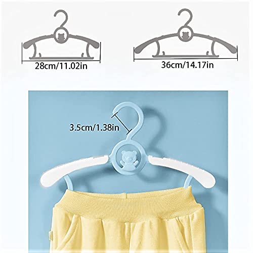 40pcs Baby Gift HGYZE Nursery Closet Hangers, Ultra-Thin Non-Slip and Extendable Laundry Infant Pant Hanger for Newborn Clothes - Adjustable Children Coat Hanger for Girl Boy Toddler Kid Child