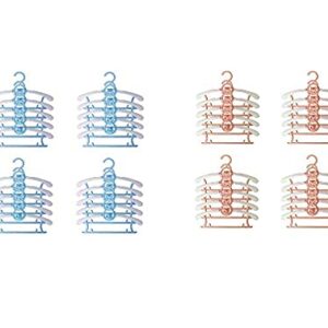 40pcs Baby Gift HGYZE Nursery Closet Hangers, Ultra-Thin Non-Slip and Extendable Laundry Infant Pant Hanger for Newborn Clothes - Adjustable Children Coat Hanger for Girl Boy Toddler Kid（Blue & Pink）