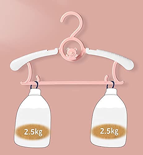 40pcs Baby Gift HGYZE Nursery Closet Hangers, Ultra-Thin Non-Slip and Extendable Laundry Infant Pant Hanger for Newborn Clothes - Adjustable Children Coat Hanger for Girl Boy Toddler Kid（Blue & Pink）