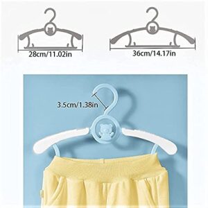 40pcs Baby Gift HGYZE Nursery Closet Hangers, Ultra-Thin Non-Slip and Extendable Laundry Infant Pant Hanger for Newborn Clothes - Adjustable Children Coat Hanger for Girl Boy Toddler Kid（Blue & Pink）