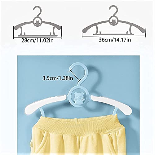 40pcs Baby Gift HGYZE Nursery Closet Hangers, Ultra-Thin Non-Slip and Extendable Laundry Infant Pant Hanger for Newborn Clothes - Adjustable Children Coat Hanger for Girl Boy Toddler Kid（Blue & Pink）