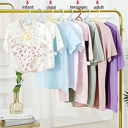 40pcs Baby Gift HGYZE Nursery Closet Hangers, Ultra-Thin Non-Slip and Extendable Laundry Infant Pant Hanger for Newborn Clothes - Adjustable Children Coat Hanger for Girl Boy Toddler Kid（Blue & Pink）