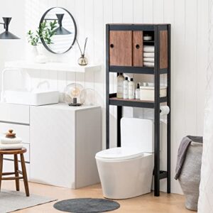 homedant house over the toilet cabinet shelf with laminated board, adjustable bathroom storage organizer rack with sliding door, medicine cabinet shelving, shelves for laundry restroom kitchen garage