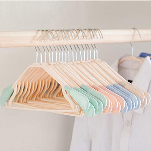 TOPBATHY 5pcs Clothes Hangers Non Slip No Shoulder Bump Suit Hangers Durable Space Saving Clothes Hangers Coat Sweater Jackets Pants Shirts(Mixed Color)