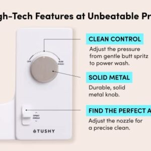 TUSHY Classic 3.0 Bidet Toilet Seat Attachment - A Non-Electric Self Cleaning Water Sprayer with Adjustable Water Pressure Nozzle, Angle Control & Easy Home Installation (Platinum)