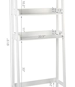 UTEX 3-Shelf Bathroom Organizer Over The Toilet, 3-Tier Bathroom Shelf Over The Toilet, Bathroom Spacesaver (White)