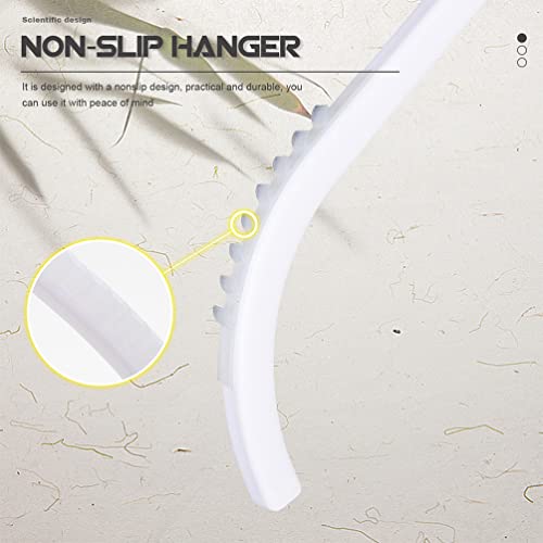 Zerodeko Baby Hangers Hangers 50 Pack Anti Skid Clothes Hangers 5pcs Heavy Duty Hangers Hangers Space Saving Clothes Hangers for Closet Coat Hangers White Baby Hangers Hangers 50 Pack