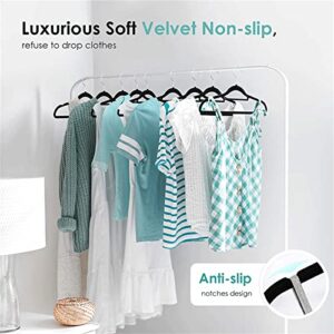 Velvet Garment Hanger, Non-Slip Hanger, Space Saving Clothes Hanger, Heavy Duty Adult Hanger with 360° Swivel Hook, Pack of 30 (2)