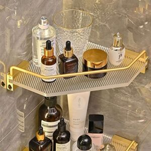 corner shower caddy shelf gold，acrylic corner shower caddy，shower organizer acrylic corner shower shelf，bathroom floating corner shelf soap and shampoo holder，shower shelf organizer for inside shower