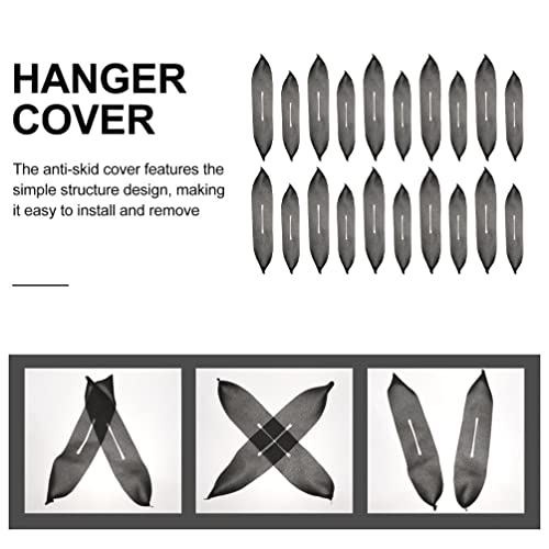 Ipetboom 40Pcs Foam Hanger Covers, Hanger Shoulder Pads Hangers No Slip Hanger Grips Hanger Covers Non Slip Strips Hanger Protector for Clothes Hanger