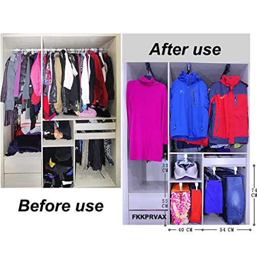 Extendable Clothes Pants Hanger with Rail,Pull Out Clothes Rail Metal Closet Hanging Rod for Pants Map,Adjustable Coat Hanger for Space Saving - Black (Size : 350mm/13.7inch)