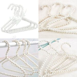 A&S Creavention Luxury Plastic Pearl Hanger for Baby, Small Dog or Cat Clothing (5pcs, White)