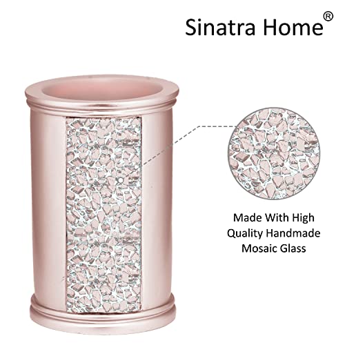 Popular Bath Sinatra Modern Bath Tumbler Modern Classic Contemporary Decorative Beautiful Designs Bathroom Decor for Home Luxury Bath, Blush