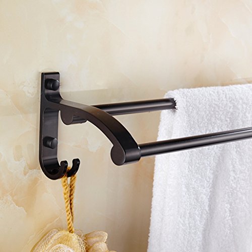 OMOONS Towel Shelf Multi-Function Towel Rack Sustowel Storage Wall Mounted Bath Towel Rail, Single Towel Bar for Bathroom/50Cm