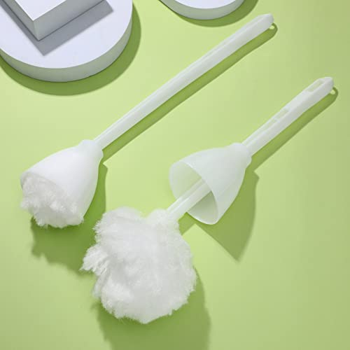 Tofficu 5Pcs Toilet Bowl Brush Soft Swab Toilet Brush Toilet Scrubber Cleaning Brush Dead Corner Cleaners Toilet Bowl Mop for Home Washroom Bathroom Accessories （White）